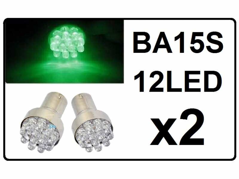 LED Sijalica - BA15S - ZELENA - 2 komada