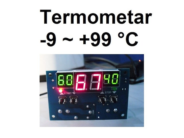 Digitalni termometar -9 do +99 °C - termoregulator