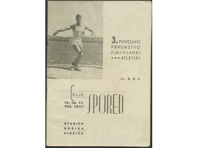 celje atletsko prvenstvo FNRJ 1947 bilten brosura