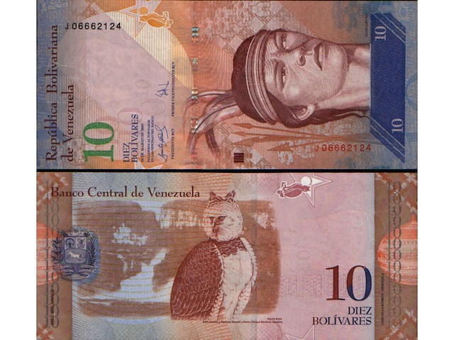 Venezuela 10 Bolivares 2007. UNC.
