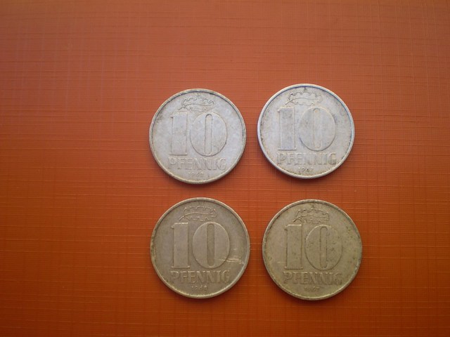 10 pfennig DDR - lot