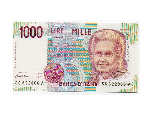 UNC 1000 ITALIJANSKIH LIRA-1990.