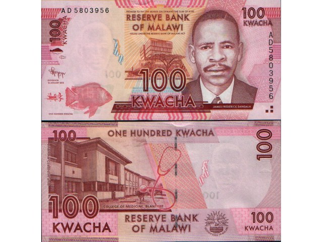 Malawi 100 Kwacha 2012. UNC.
