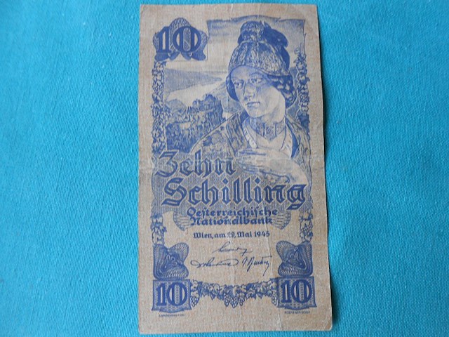 AUSTRIJA-10 Shilling Bank Note-1.MAI.1945.g./NUZ-02/