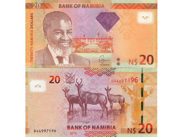 NAMIBIA 20 Dollars P-New 2011 UNC , P-12