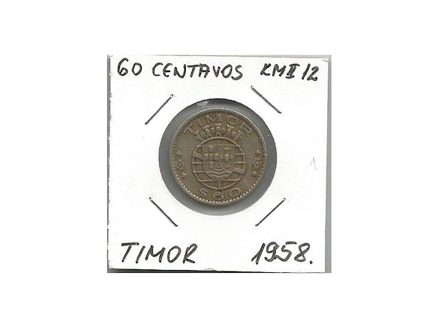 d1 Timor 60 centavos 1958. KM#12
