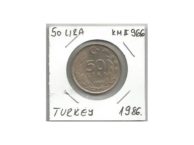 c8 Turska 50 lira 1986. KM#966