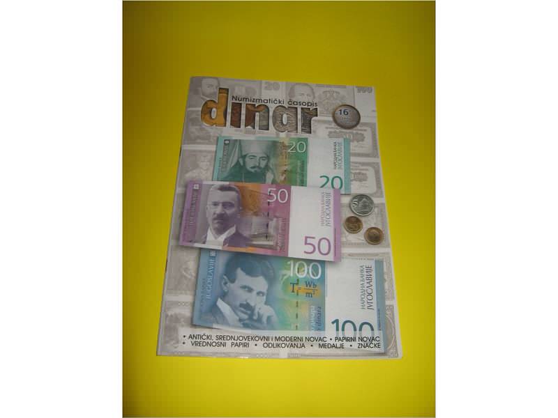 Časopis Dinar br. 16.  2001. god. Srpsko numiz.društvo