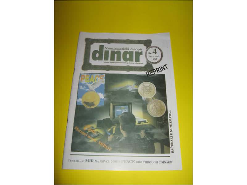 Časopis Dinar br4 feb.1997 Srpsko numiz.društvo REPRINT