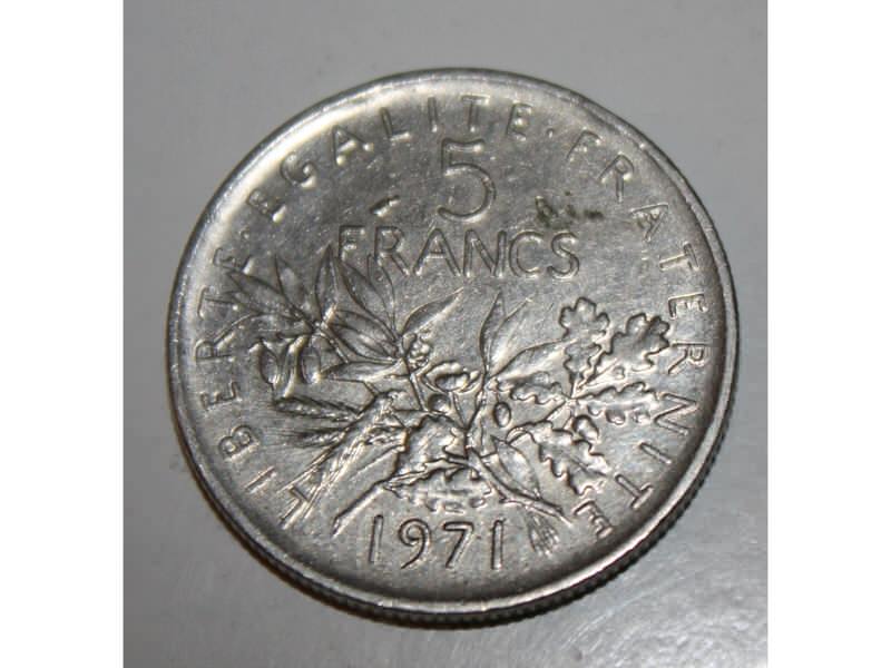 5 FRANC 1971.