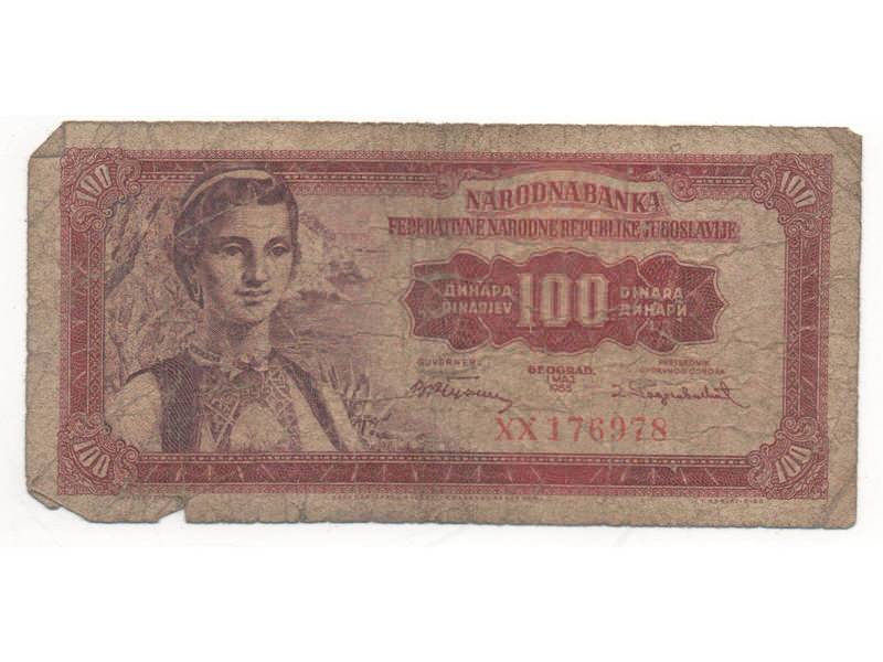 100 dinara/1955