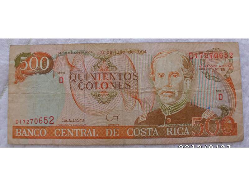Kostarika 500 kolonesa