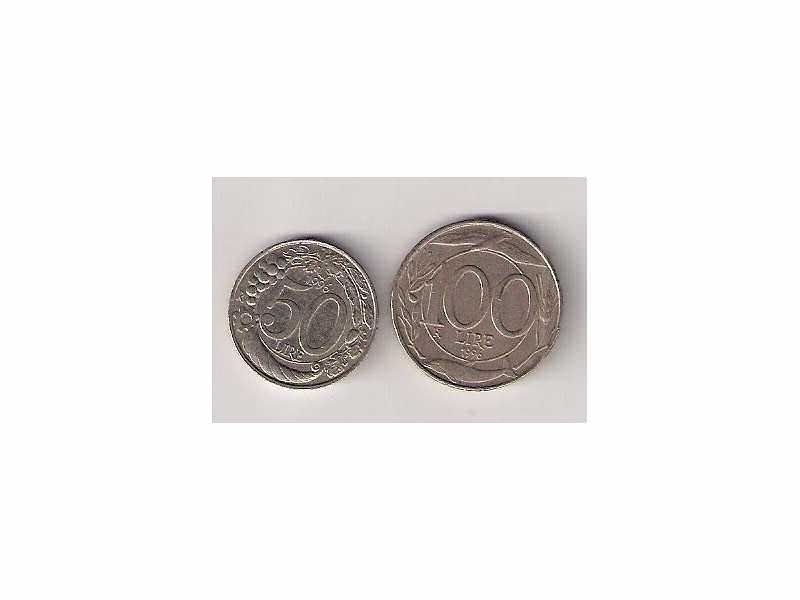 Italija 50 i 100 lira 1996.