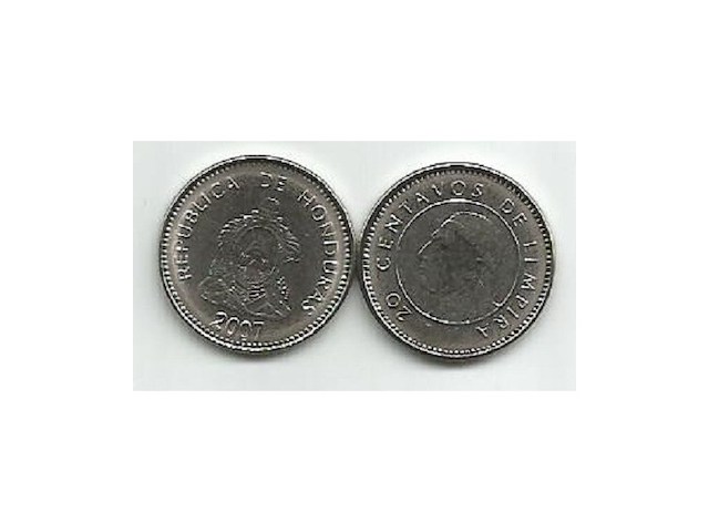 Honduras 20 centavos 2007. UNC