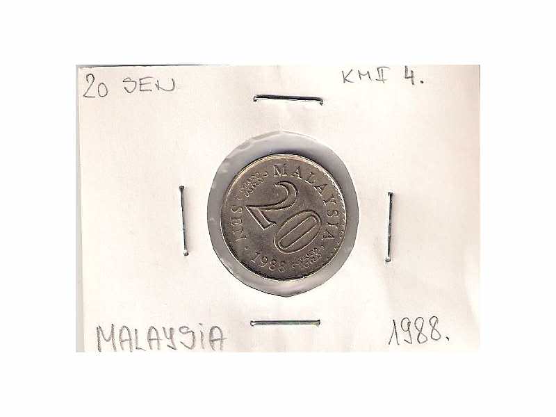 Malaysia 20 sen 1988.