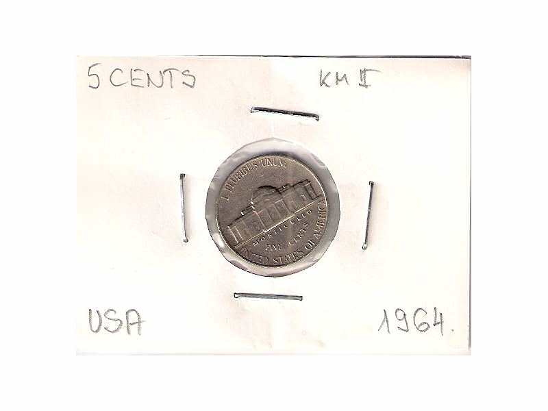 USA 5 cents 1964.