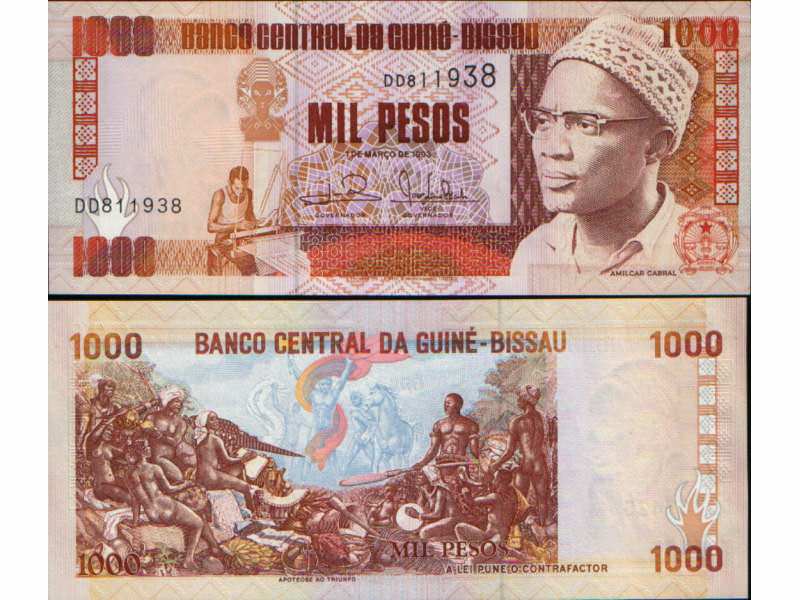 Guine-Bissau 1000 Pesos 1993. UNC.