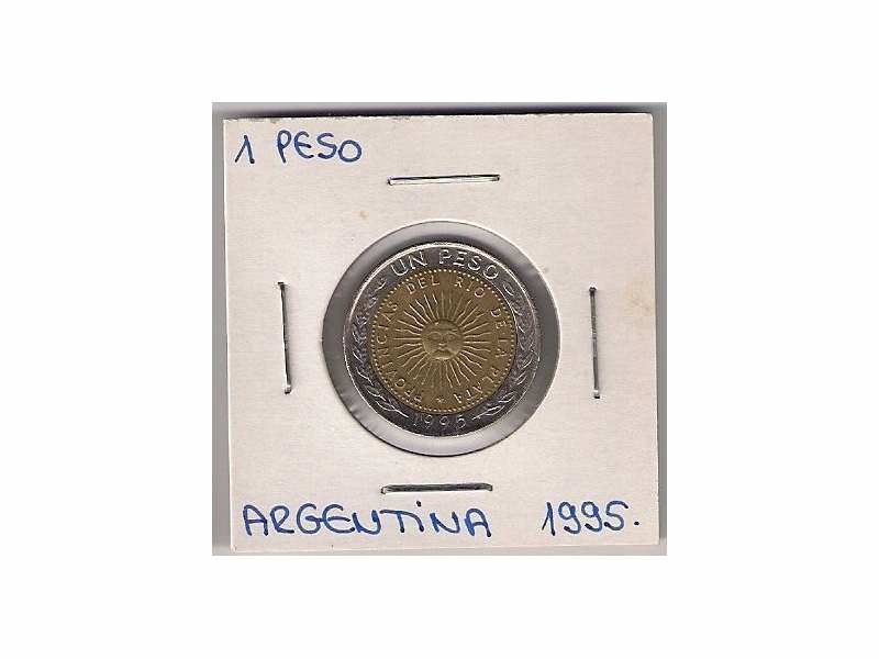 a9 Argentina 1 peso 1995. Bimetal
