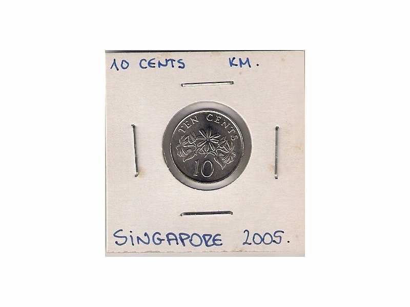 a9 Singapore Singapur 10 cents  2005. UNC