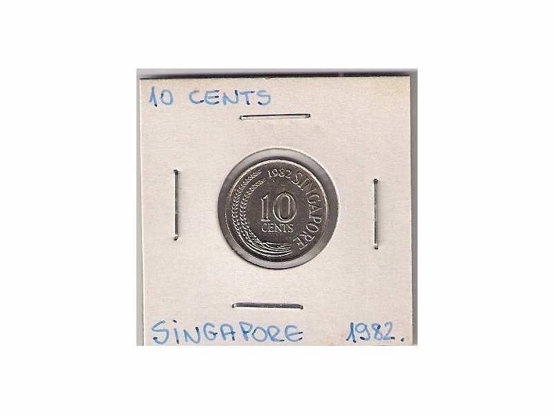 a9 Singapore Singapur 10 cents 1982. UNC