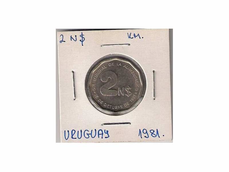 a3 Uruguay 2 New Pesos 1981. AUNC