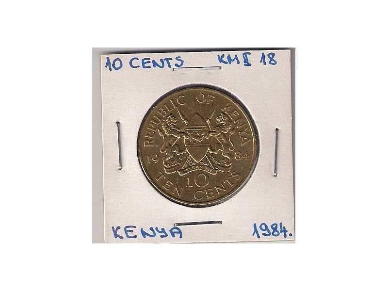 c9 Kenya (Kenija) 10 cents 1984.  KM#18