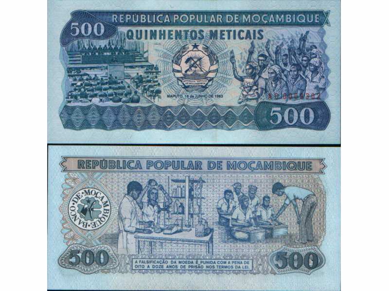 Mozambique 500 Meticais 1983. P-131a. UNC.