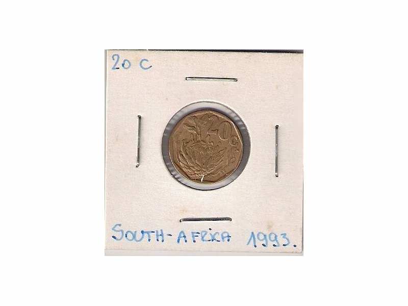 a6 South Africa 20 cents 1993.