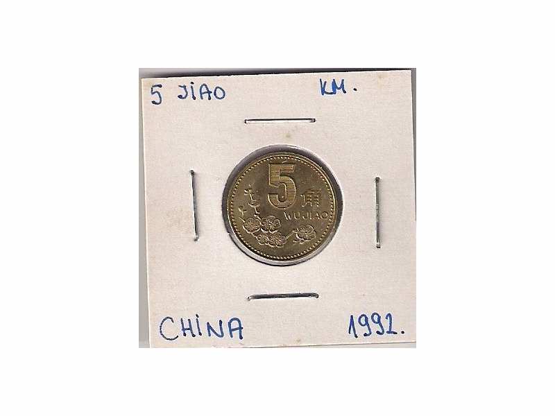 c9 Kina China 5 Jiao 1992. aUNC