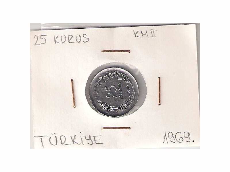 Turska 25 kurus 1969.