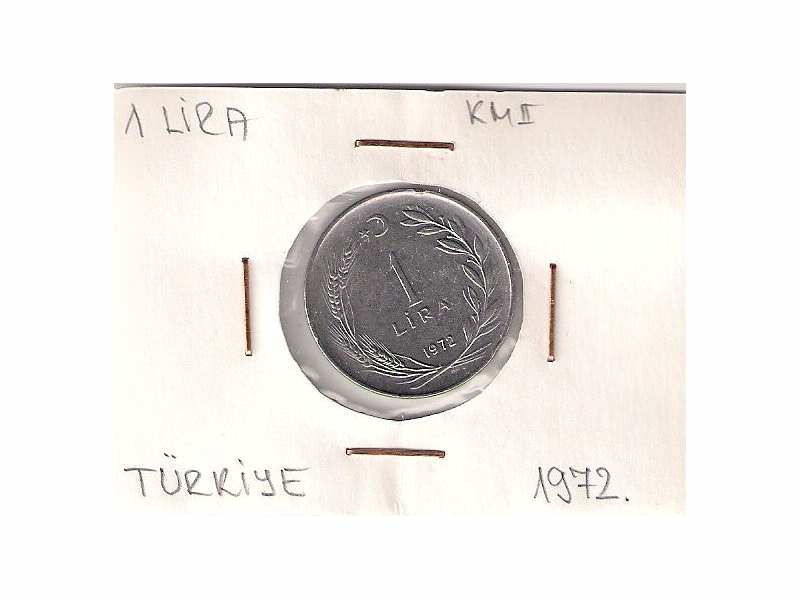 Turska 1 lira 1972.