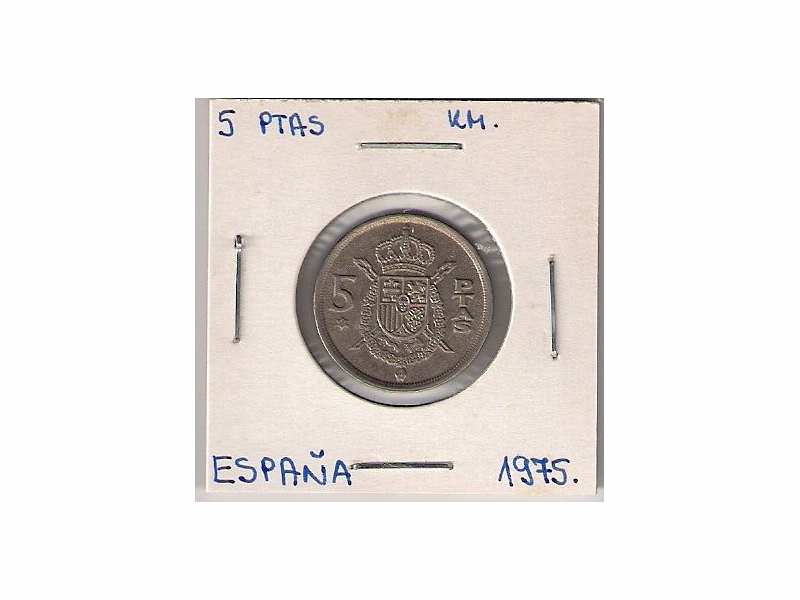 a1 Spanija 5 pesetas 1975.