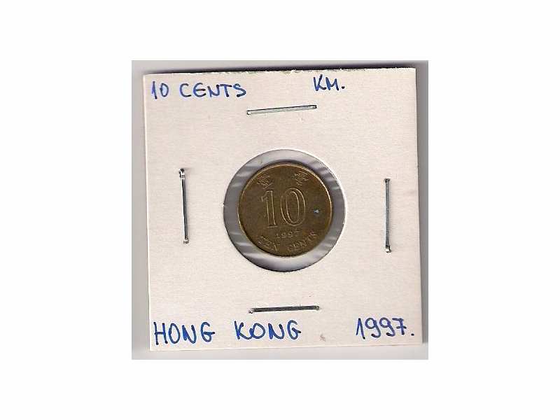 a5 Hong Kong 10 cents 1997.