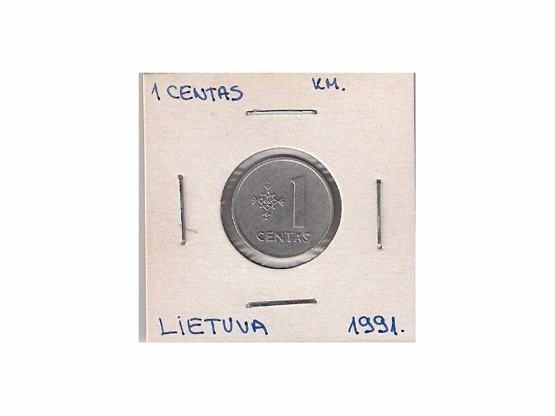 a1 Litvanija 1 centas 1991.