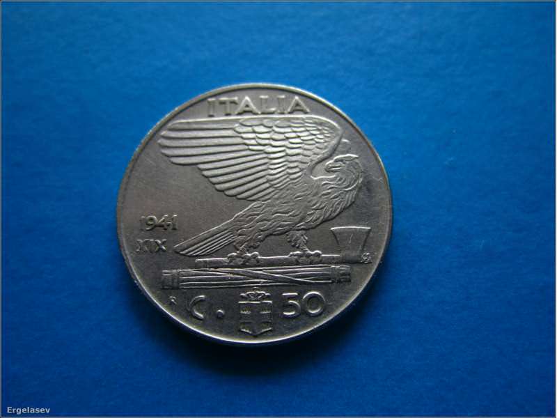 Italija 50 centisima 1941 magnetna
