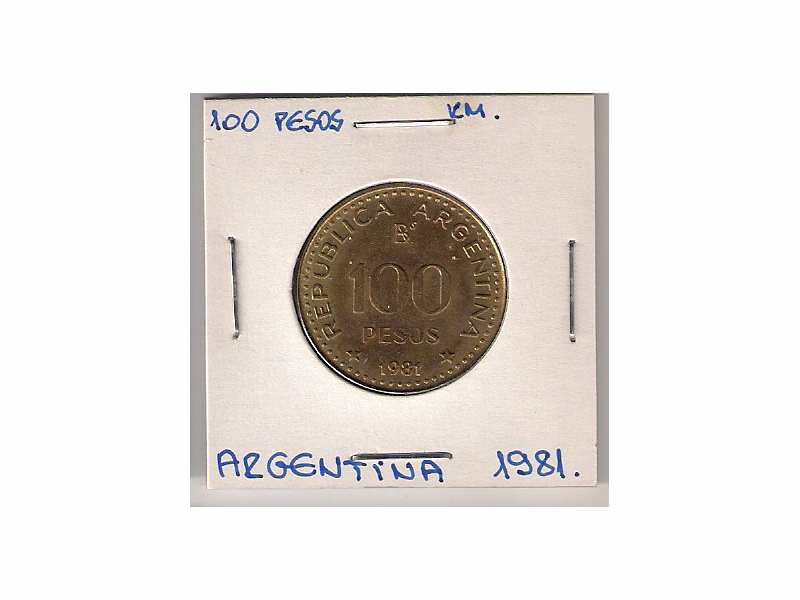 a5 Argentina 100 pesos 1981. AUNC
