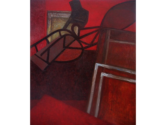 crveni podrum, ulje na platnu,160x136cm 2002.god