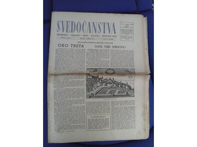 SVEDOCANSTVA, GODINA I, BROJ 2, 1952.G.