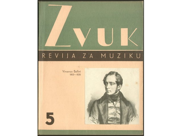 ZVUK revija za muziku 1935 br. 5 BELLINI