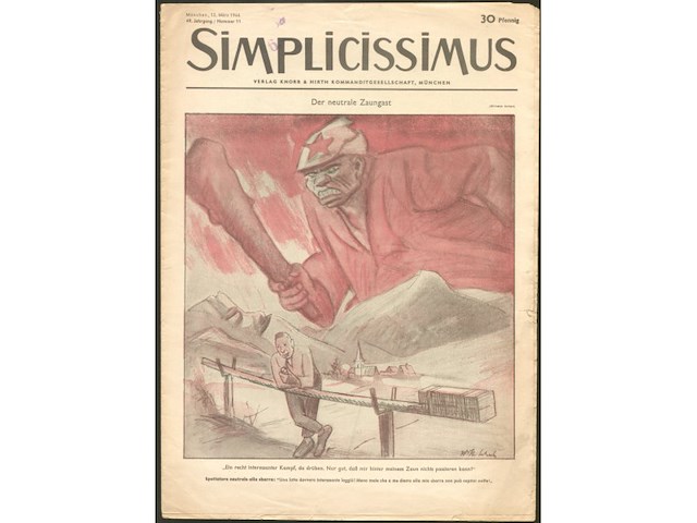 simplicissimus - nemacki satiricni casopis 1944