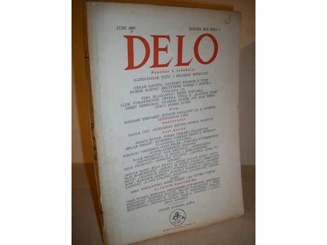 DELO - književni časopis; XIII/6; jun, 1967.