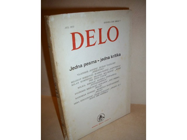 DELO, XIX/7, jul, 1973. (JEDNA PESMA - JEDNA KRITIKA)