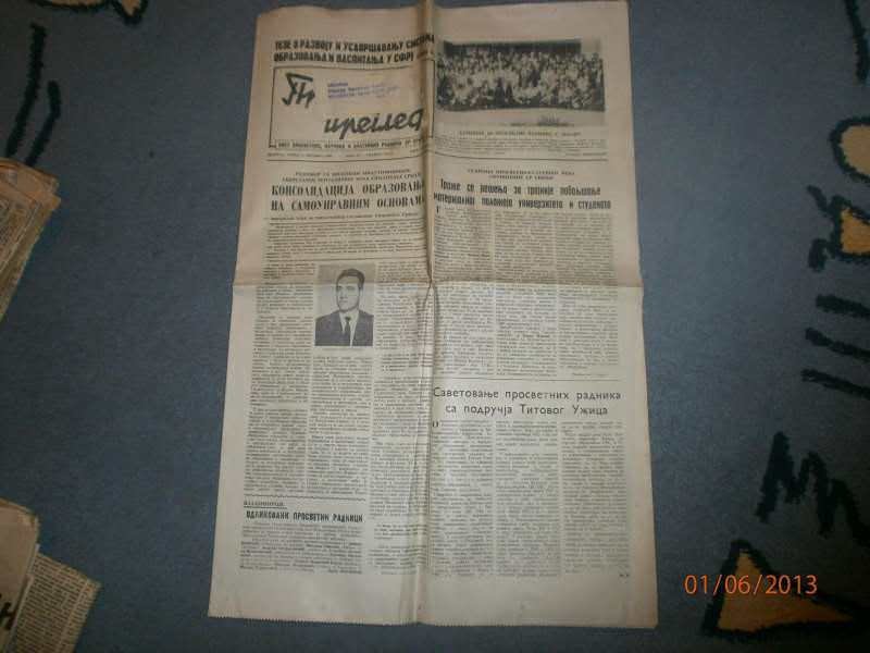 CASOPIS PROSVETNI PREGLED BROJ 28 OD 02.10.1968.