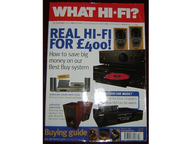 WHAT HI-FI No.03-2001 (engleski audio-video časopis)