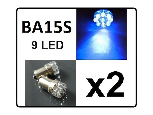 LED Sijalica - BA15S - PLAVA - 2 komada