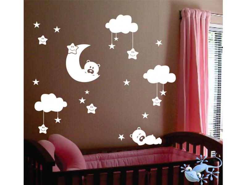 Geco-art nalepnica Sleepy Bears Smiling Stars