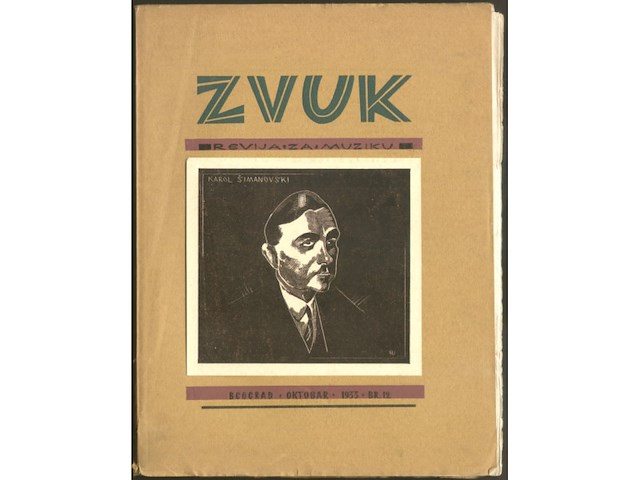 ZVUK revija za muziku 1933 br. 19 simanovski