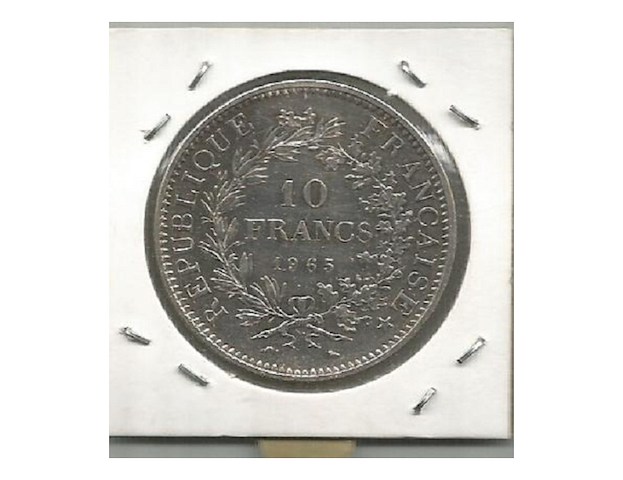 g4 Francuska 10 franaka 1965. Srebro