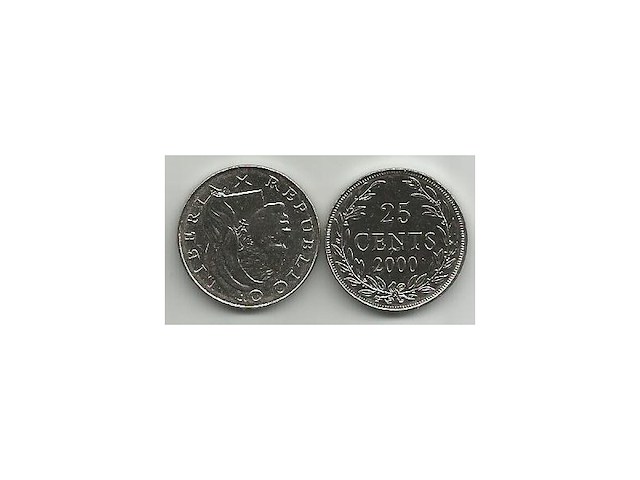 Liberia 25 cents 2000. UNC