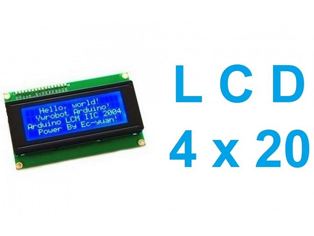 LCD display 20x4 karaktera